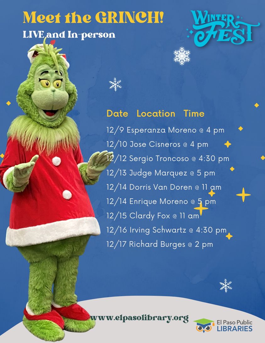 Meet the Grinch at the Libraries - ToDoElPaso.com