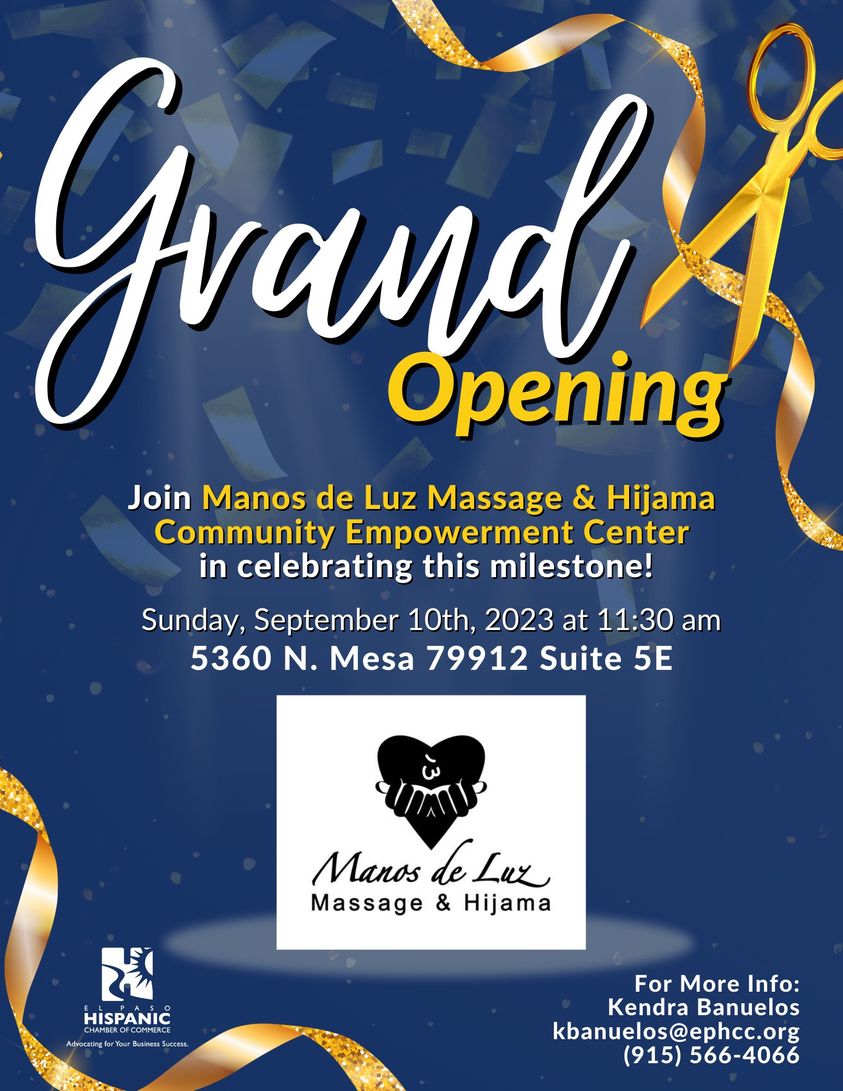 Manos de Luz Massage & Hijama Community Empowerment Center's Grand ...