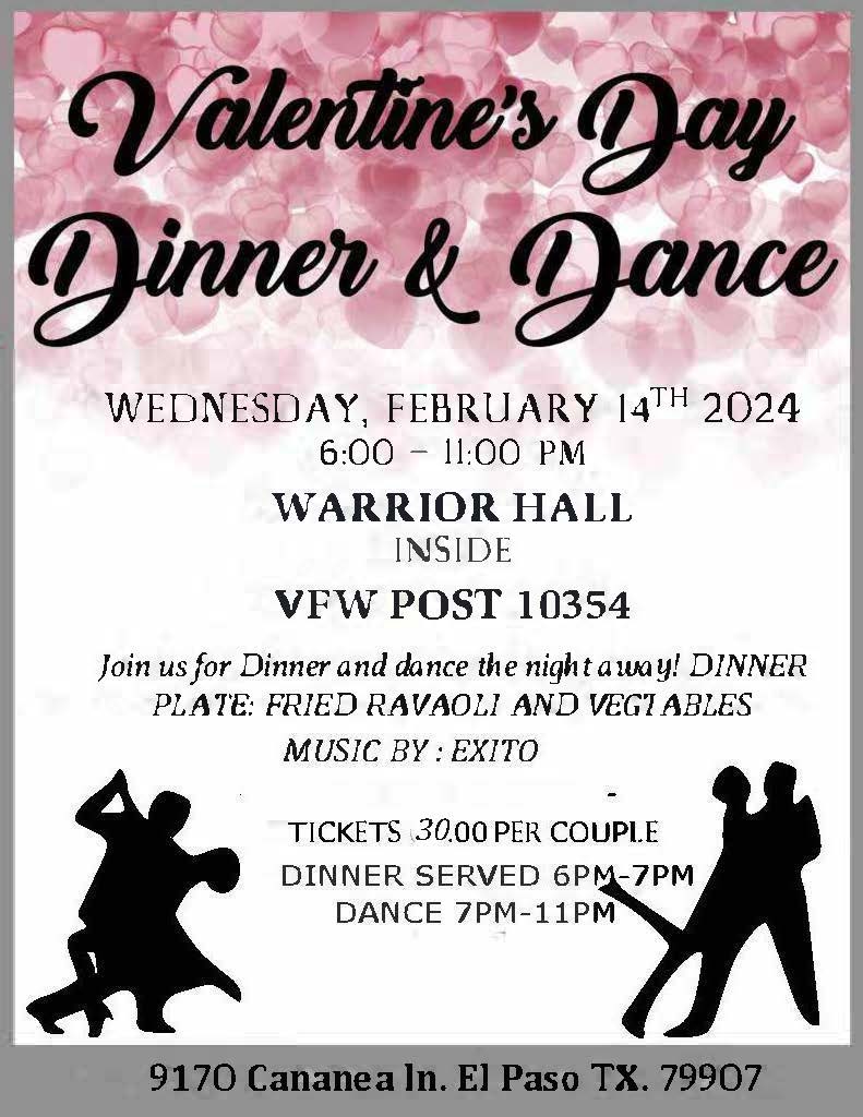 Valentine’s Day Dinner & Dance – ToDoElPaso.com