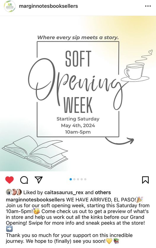 Margin Notes Soft Opening Week - ToDoElPaso.com
