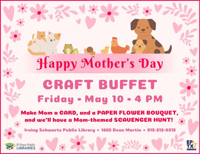 Mother's Day Craft Buffet - ToDoElPaso.com