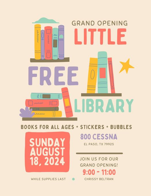 Grand Opening of the Little Free Library – ToDoElPaso.com