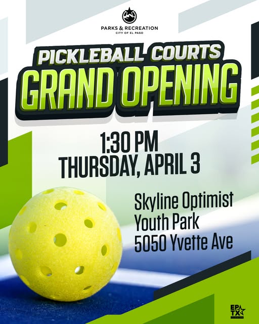 Ribbon Cutting Ceremony – New Outdoor Pickleball Courts - ToDoElPaso.com