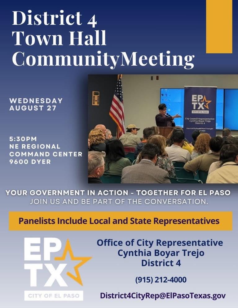 District 4 Town Hall Community Meeting Todoelpaso