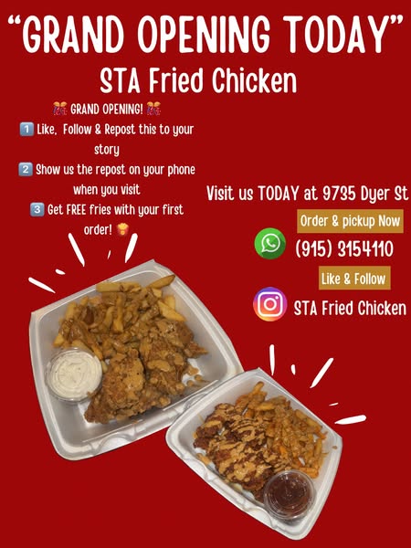 STA Fried Chicken – Grand Opening - ToDoElPaso.com