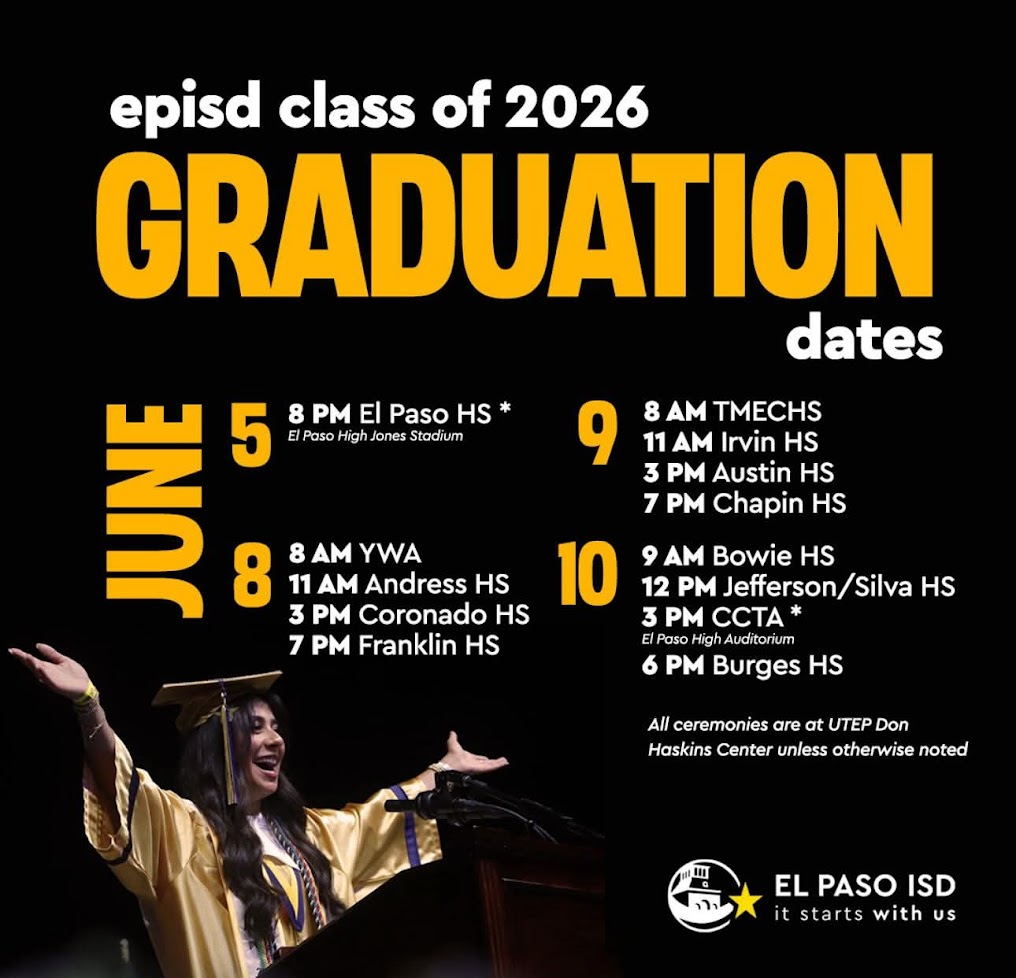 EPISD Class of 2026 Graduation Ceremonies - ToDoElPaso.com