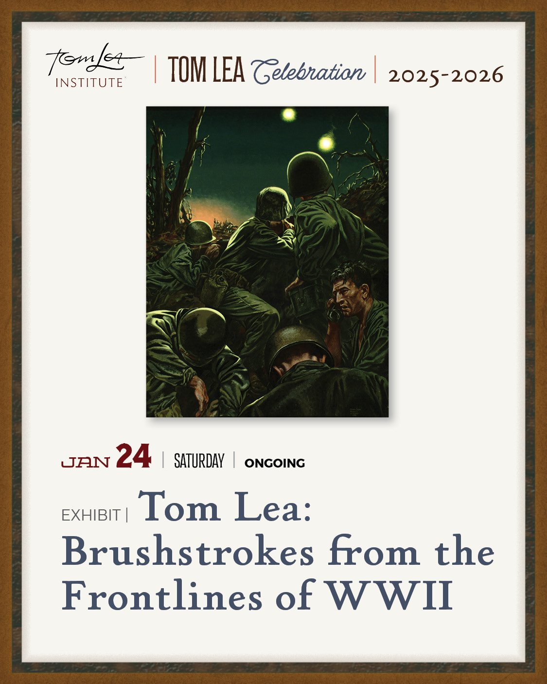 Tom Lea: Brushstrokes from the Frontlines of WWII Exhibit (UTEP ...