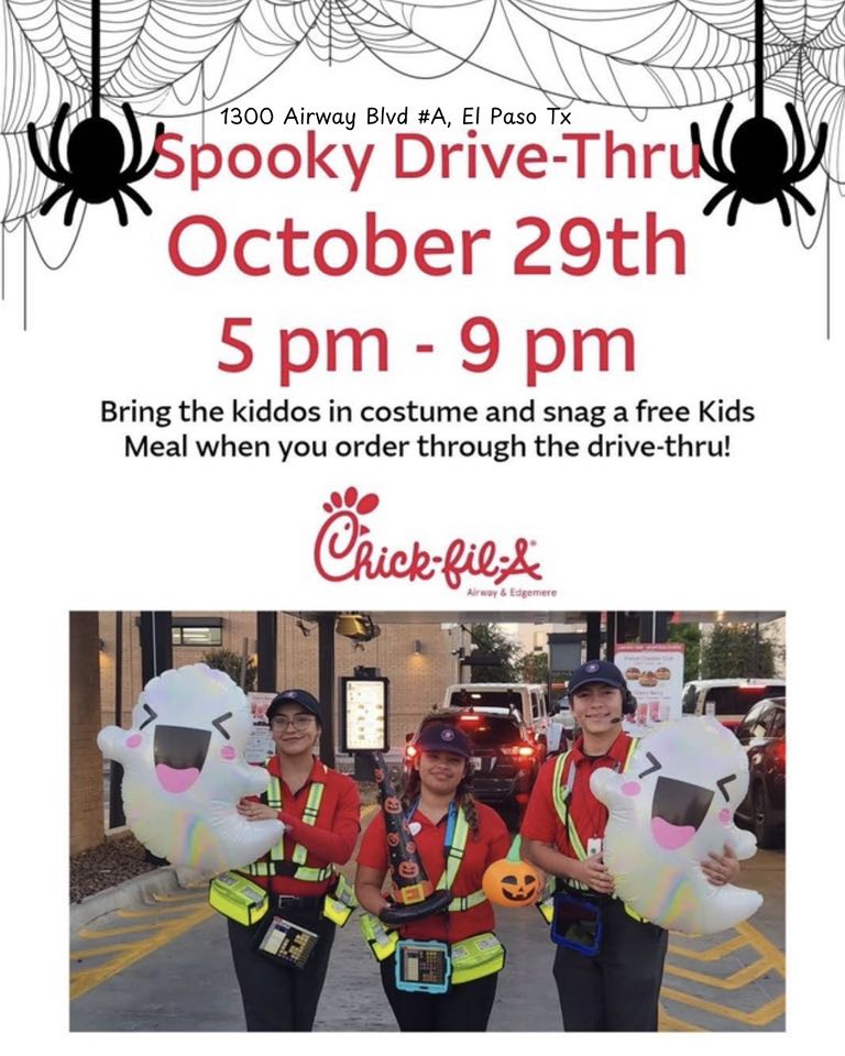 Chick-fil-A Spooky Drive-Thru - ToDoElPaso.com