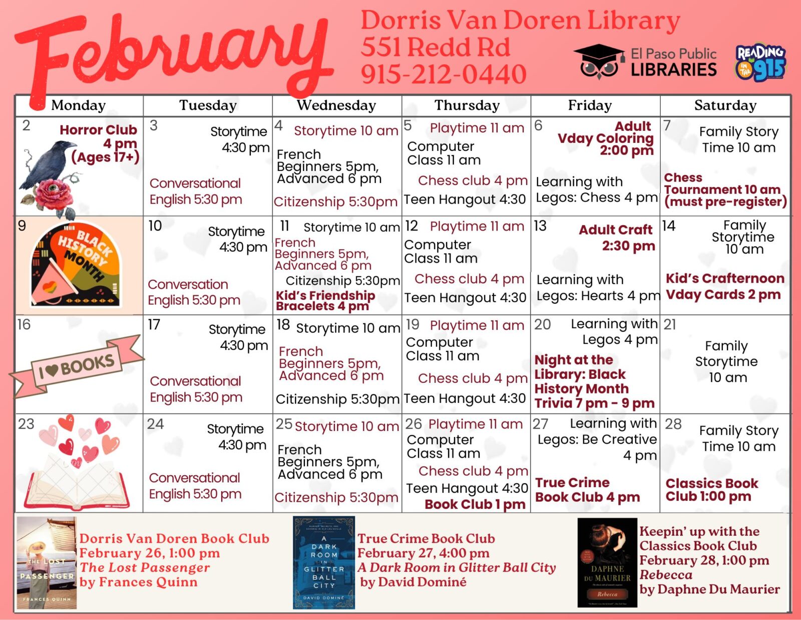February Programs at Dorris Van Doren Library - ToDoElPaso.com